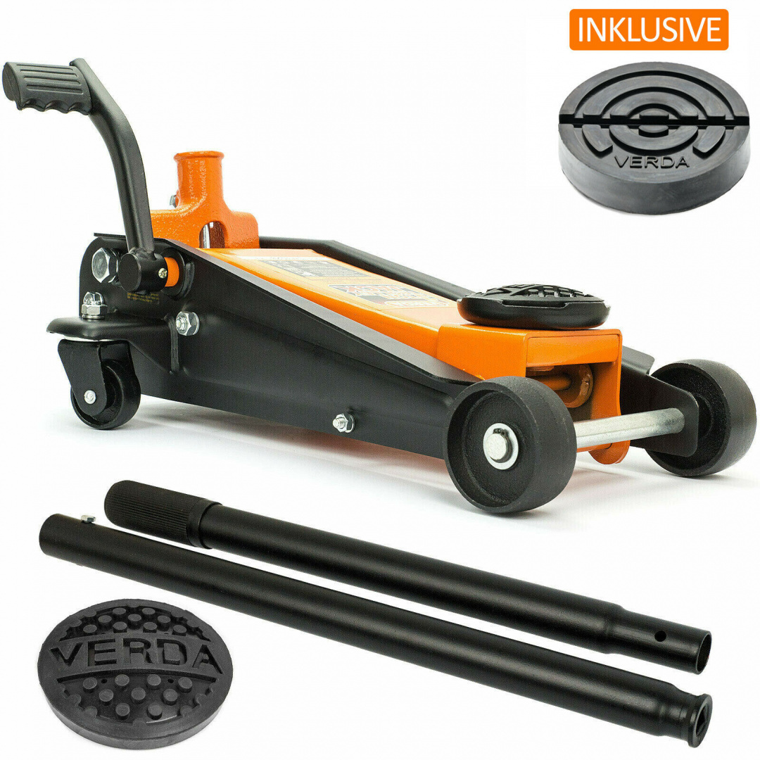 Verda Wagenheber 3t Rangierwagenheber 130 - 490 mm mit Fußpedal SN3028